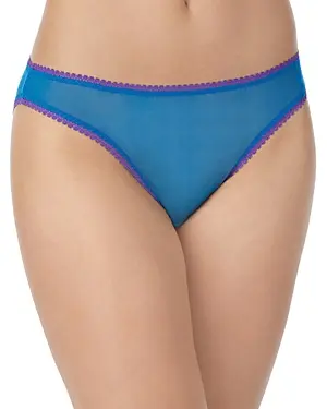 ON GOSSAMER Mesh Hip Bikini Saphhire Blue