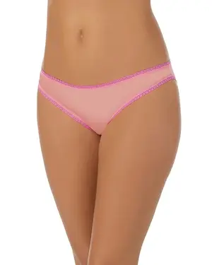 ON GOSSAMER Mesh Hip Bikini Sunset Rose