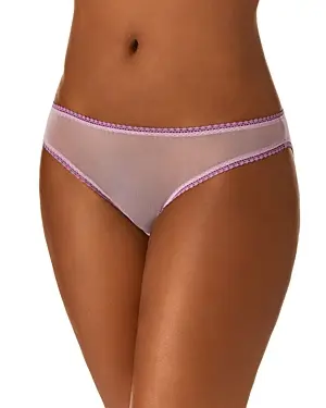 ON GOSSAMER Mesh Hip Bikini Whisper Rose