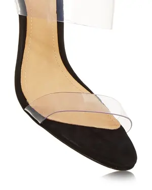 Schutz Ariella High-heel Slide Sandals - Black/transparent