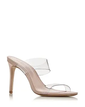 Schutz Ariella High-heel Slide Sandals - Transparent