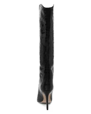 Schutz Maryana Snake-embossed High-heel Boots