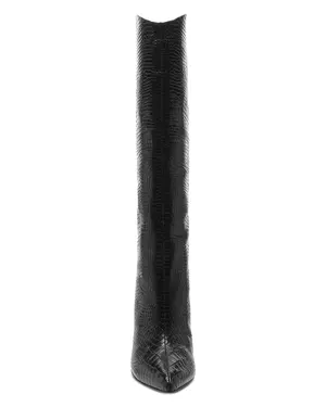 Schutz Maryana Snake-embossed High-heel Boots