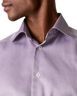 Eton Slim Fit Textured Solid Shirt