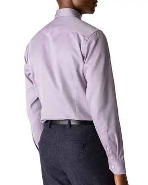 Eton Slim Fit Textured Solid Shirt