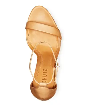 Schutz Cadey Lee Sandals - Lightwood Leather