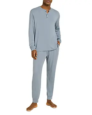 Eberjey Henry Pajama Set Blue Fog