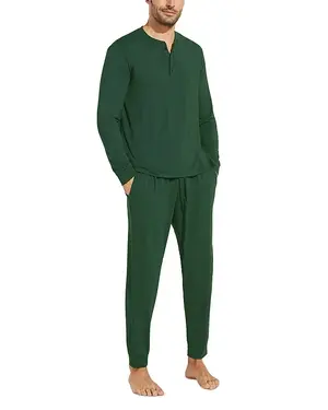 Eberjey Henry Pajama Set Forest Green