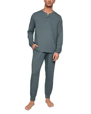 Eberjey Henry Pajama Set Stone Blue