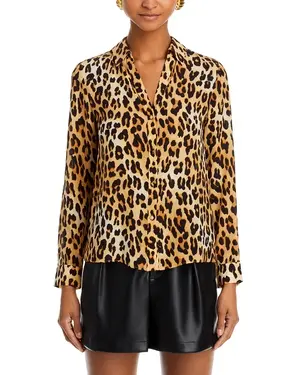 Alice + Olivia Eloise Leopard Print Shirt