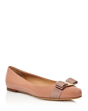 FERRAGAMO Varina Ballerinas New Blush/gold