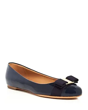 FERRAGAMO Varina Ballerinas Oxford Blue/gold
