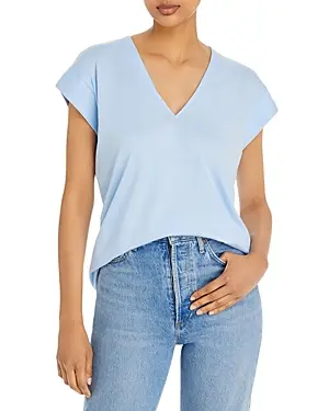FRAME Le Mid-rise V-neck Tee
