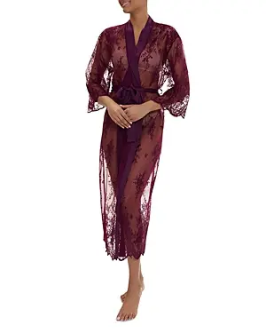 Rya Collection Darling Lace Robe Aubergine