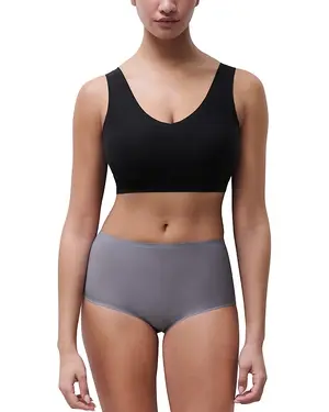 Chantelle Soft Stretch One-size Seamless Briefs Smoke Grey