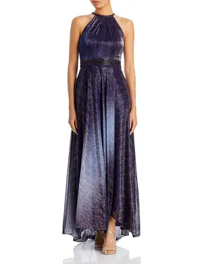 Aqua Metallic Ombre Gown Exclusive - Navy/peri