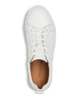 Whistles Koki Lace Up Leather Sneakers - White