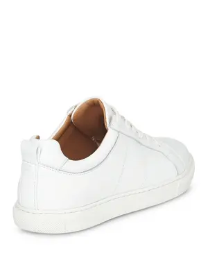 Whistles Koki Lace Up Leather Sneakers - White