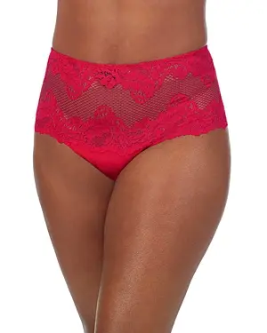 Le Mystère Lace Allure High Waist Thong Bright Pink