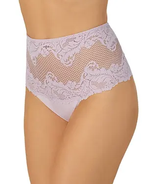 Le Mystère Lace Allure High Waist Thong Orchid