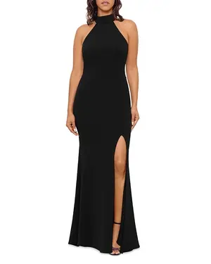 Aqua Halter Neck Gown Exclusive