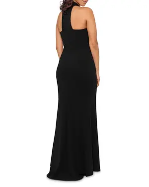 Aqua Halter Neck Gown Exclusive