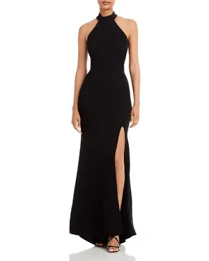 Aqua Halter Neck Gown Exclusive