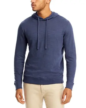 Faherty Brand Slub Cotton Hoodie - Blue Night