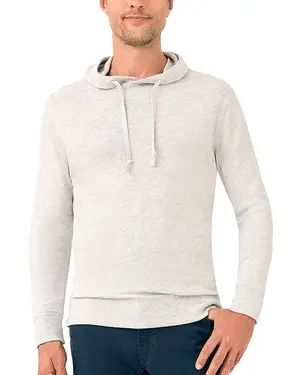 Faherty Brand Slub Cotton Hoodie - Light Grey Heather