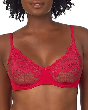 Le Mystère Lace Allure Unlined Underwire Demi Bra Bright Pink