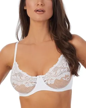 Le Mystère Lace Allure Unlined Underwire Demi Bra Coconut