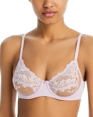 Le Mystère Lace Allure Unlined Underwire Demi Bra Orchid