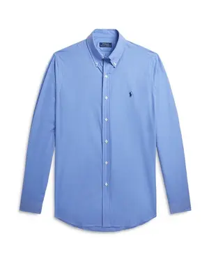 Polo Ralph Lauren Cotton Poplin Classic Fit Button Down Shirt - Solid Blue