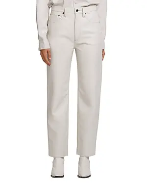 AGOLDE Agolde 90s Fitted Recycled Leather Pants Powder