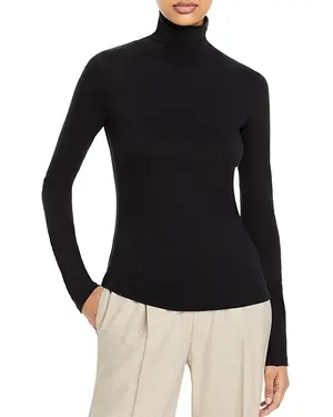 Vince Essential Long Sleeve Turtleneck - Black