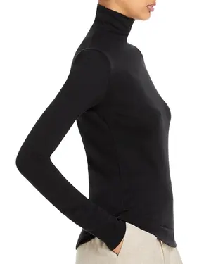Vince Essential Long Sleeve Turtleneck - Black