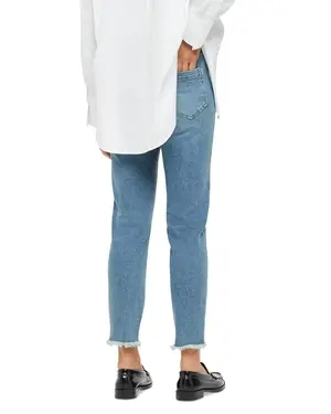 Whistles Frayed Hem Straight Leg Jeans