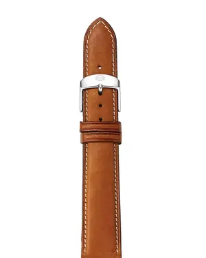 Michele Leather Watch Strap - Saddle