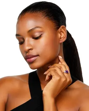 Bloomingdale'S Amethyst And Tanzanite Cocktail Ring