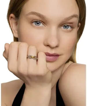 David Yurman Cable Loop Band Ring, 7mm - Gold/silver