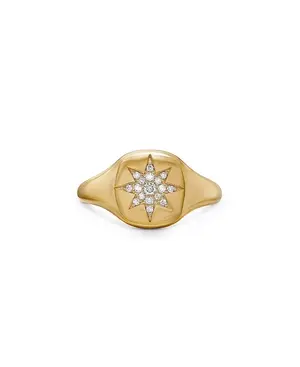 David Yurman Cable Collectibles Compass Mini Ring - White/gold