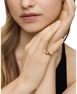 David Yurman Cable Collectibles Compass Mini Ring - White/gold