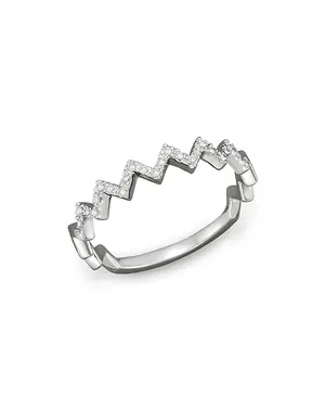 Bloomingdale'S Diamond Zigzag Ring - White