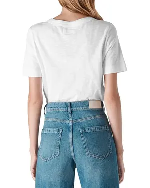 Whistles Rosa Double Trim Tee - White
