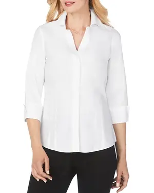 Foxcroft Taylor Non-iron Button-down Top - White