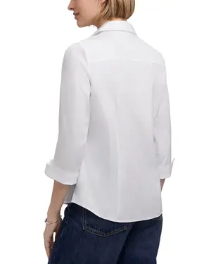 Foxcroft Taylor Non-iron Button-down Top - White