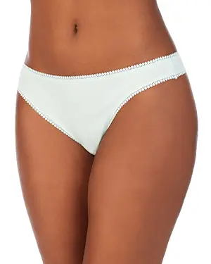 ON GOSSAMER Cabana Cotton Blend Stretch Hip G-string Moonlight Jade