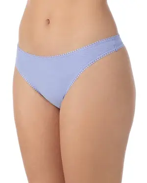 ON GOSSAMER Cabana Cotton Blend Stretch Hip G-string - Thistle Blue