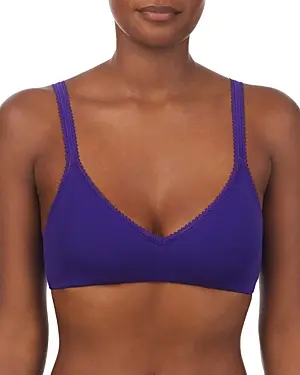 ON GOSSAMER Cabana Cotton Blend Stretch Bralette Rich Cobalt