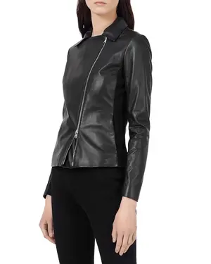 Emporio Armani Lamba Leather Biker Jacket